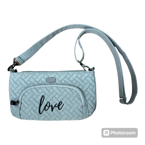 lug | Bags | Lug Flyer Love Convertible Quilted Crossbody Gray | Poshmark